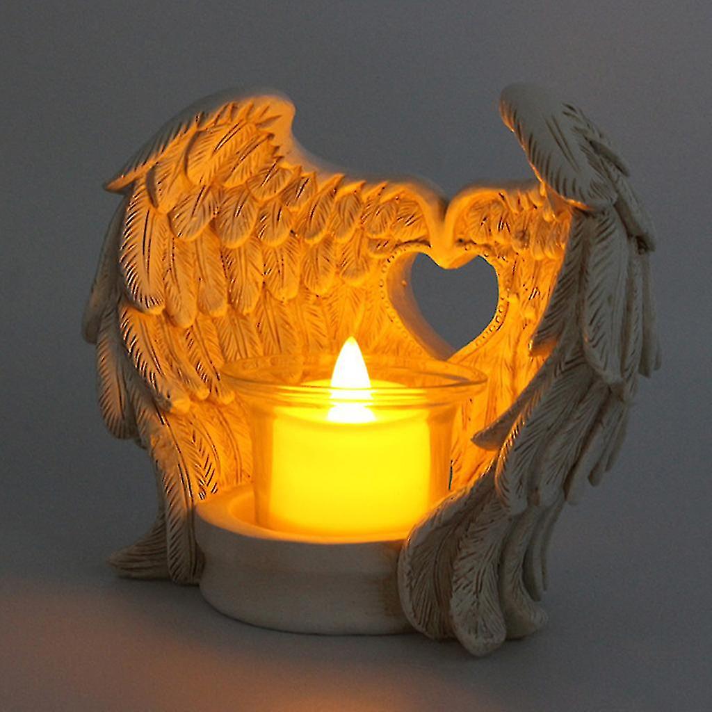 Resin Angel Wings Candle Holder With Candlestick For Home Living Room ...