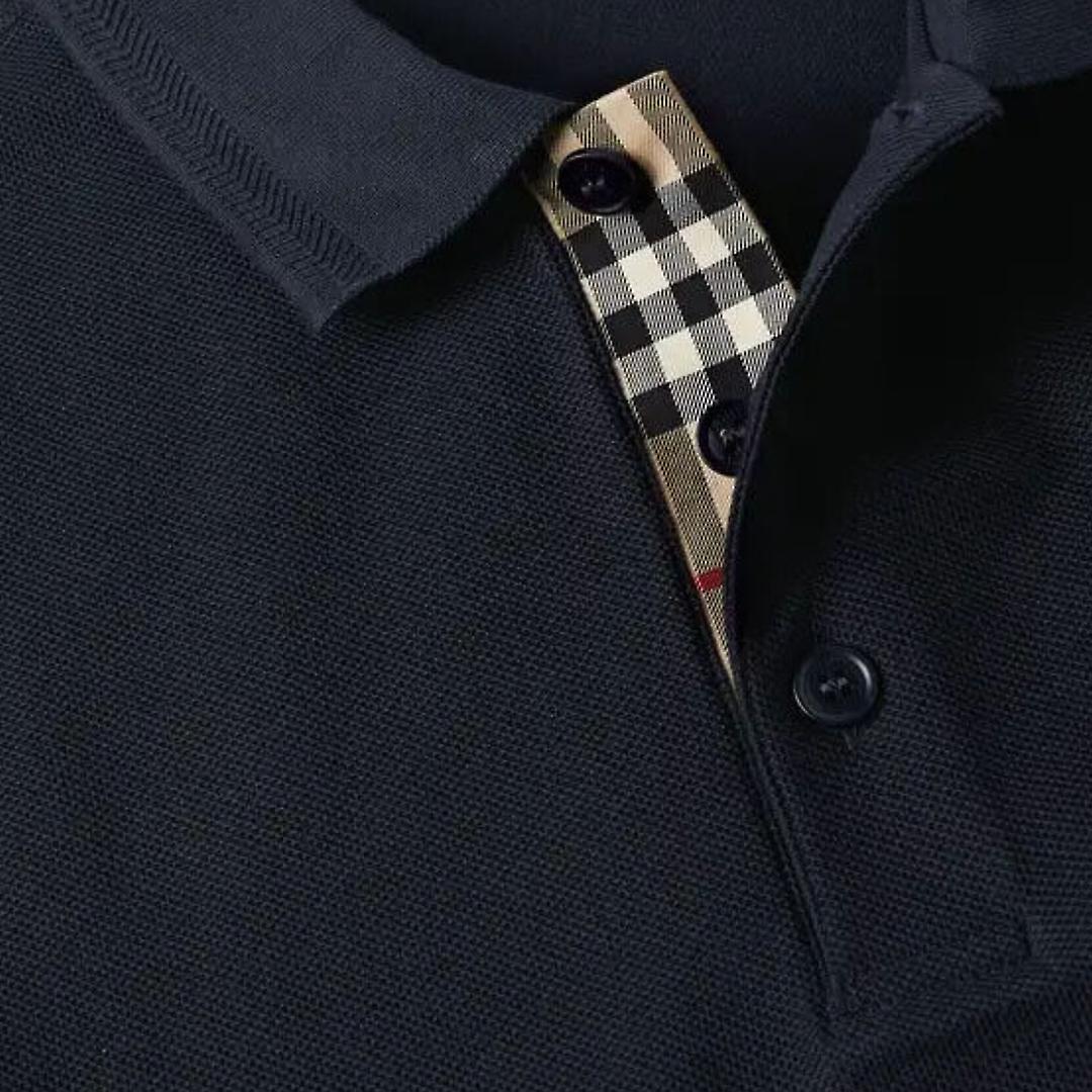 Burberry Branded Circle Logo Coal Blue Polo Shirt | Fruugo UK
