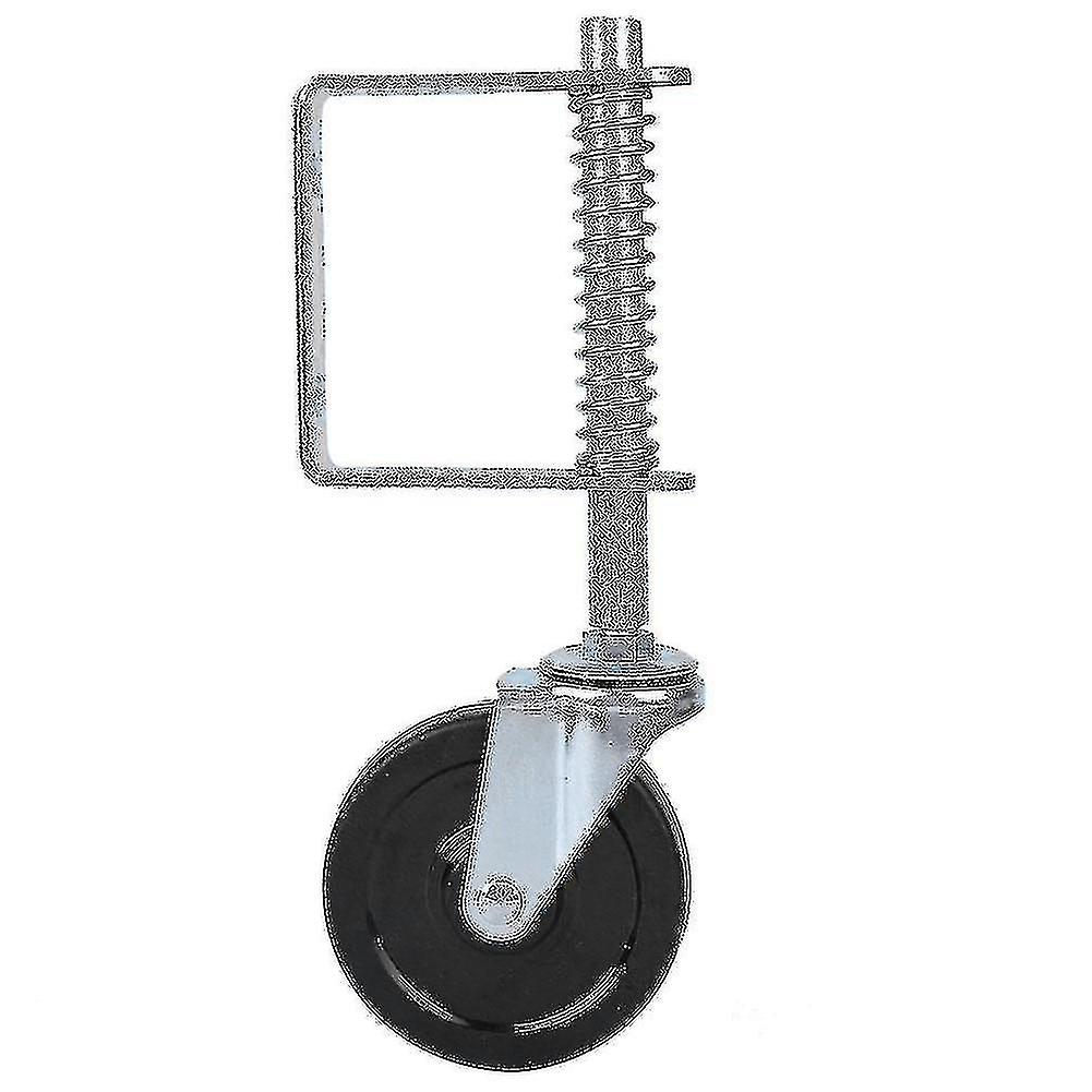 4 Inch Rubber Gate Wheel Spring Loaded Swivel Caster Heavy Duty 220lbs ...