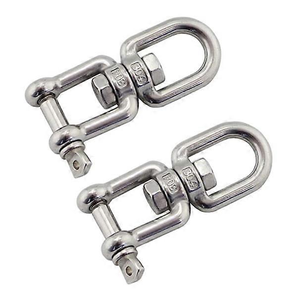 2 Pieces M8 Stainless Steel Double Ended Swivel Eye Hook Eye y Fork ...