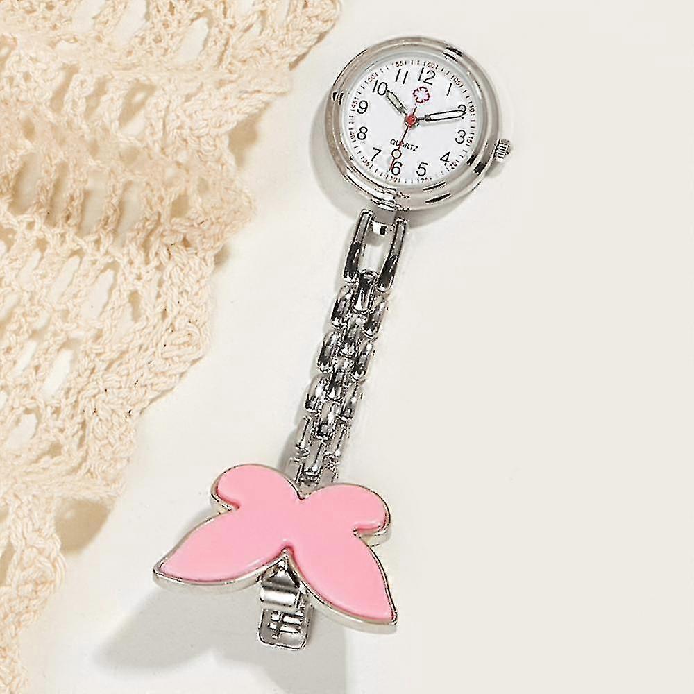Butterfly Nurse Watch Fashion Clip-on Pendant Hanging Clock Watches ...