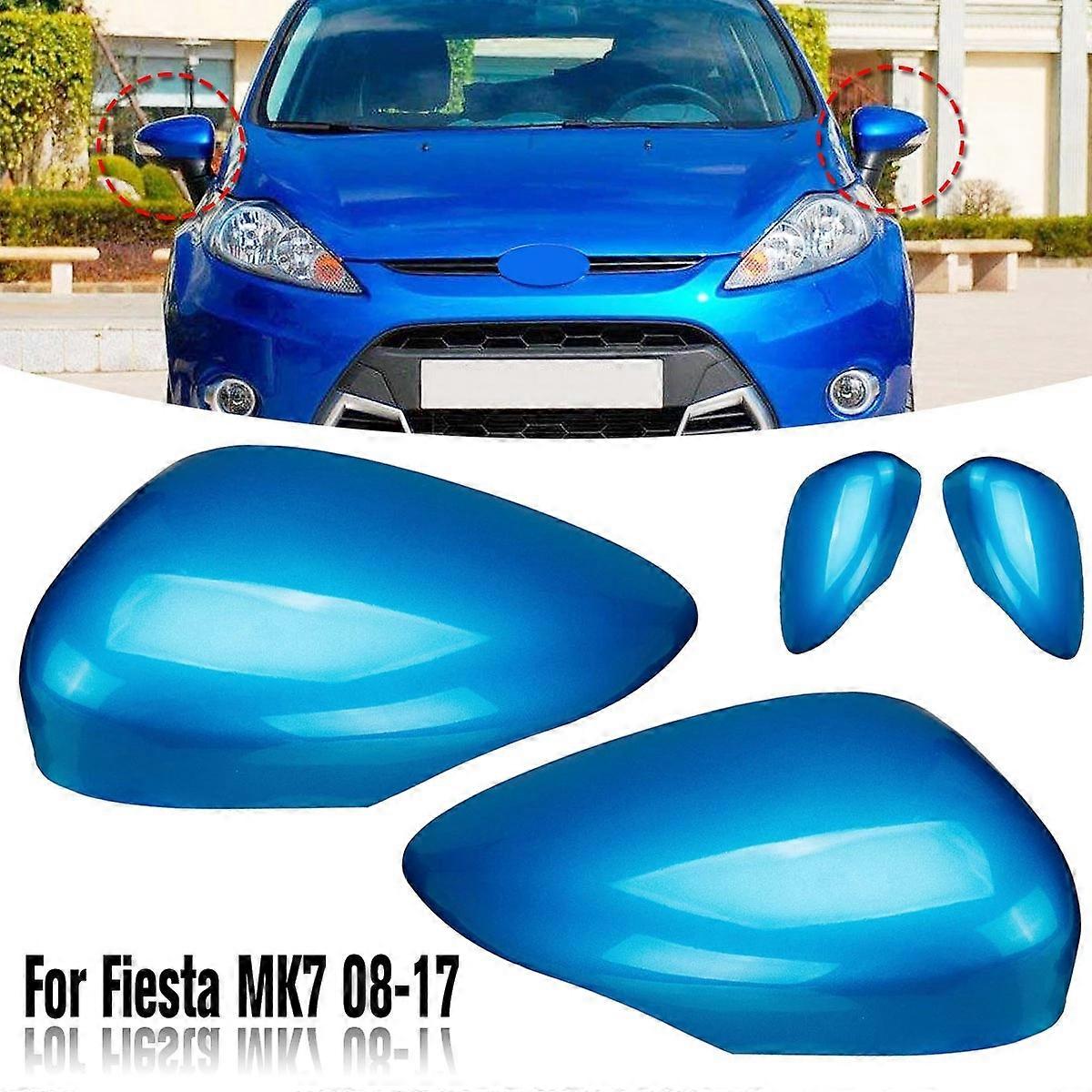 1Pair Wing Door Rearview Mirror Cover Side Mirror Cap for Ford Fiesta ...