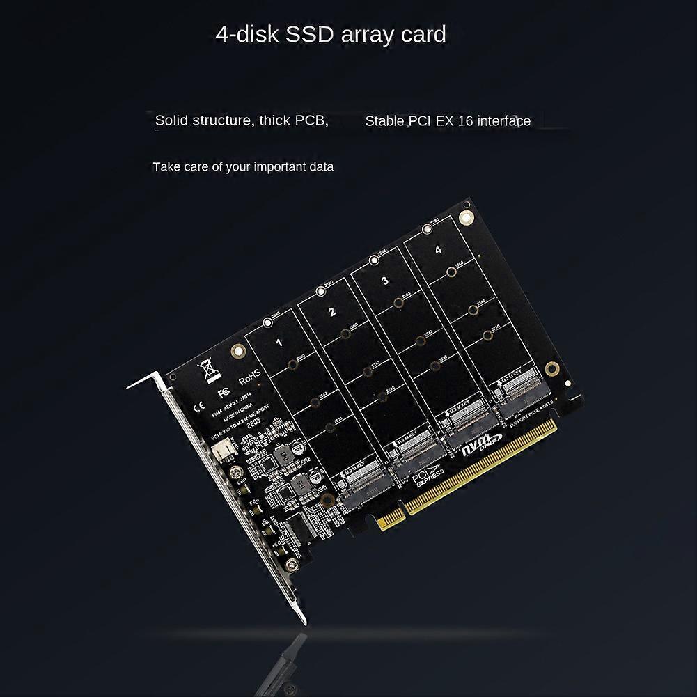 PH44 NVMe 4-Festplatten-Array-Karte PCI-E RAID-Karte Signalaufteilung Erweiterungskarte NVMe ...