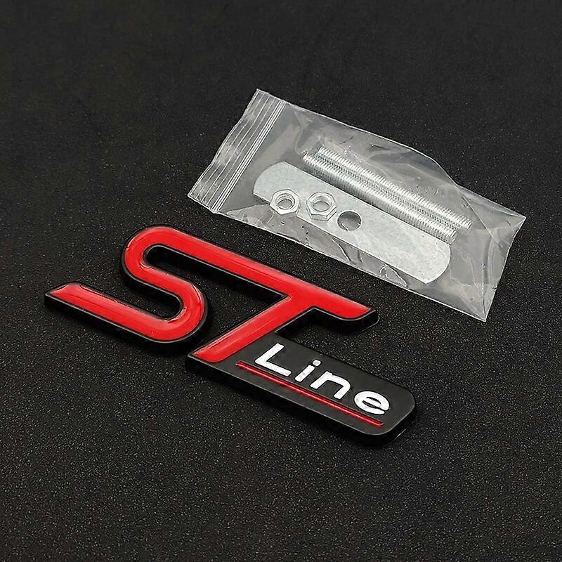 Metal ST Line Sticker Car Front Grill Emblem Trunk Badge For Ford Kuga ...