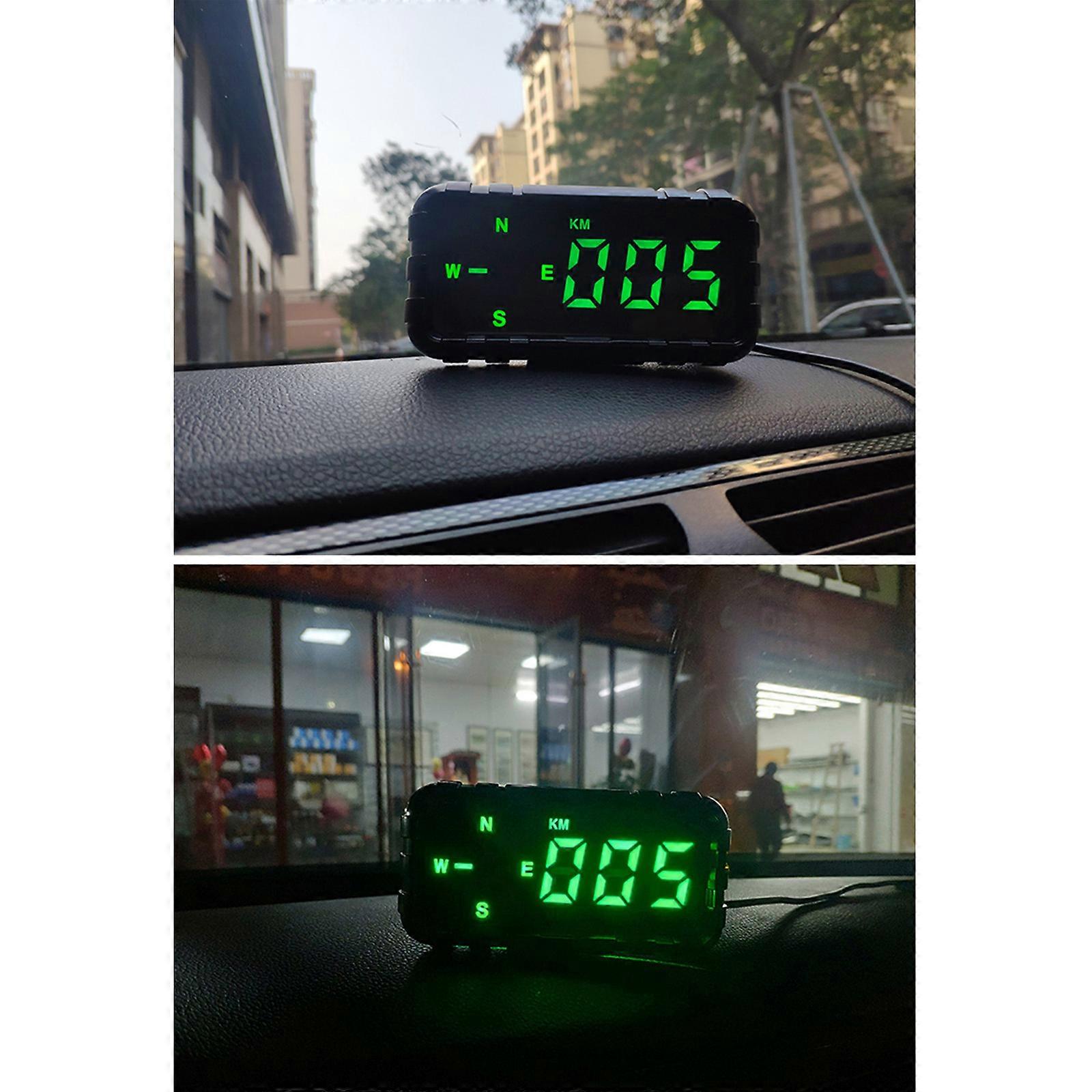 4.2'' Clear HUD GPS Speedometer Compass Digital Car Overspeed Alarm for ...