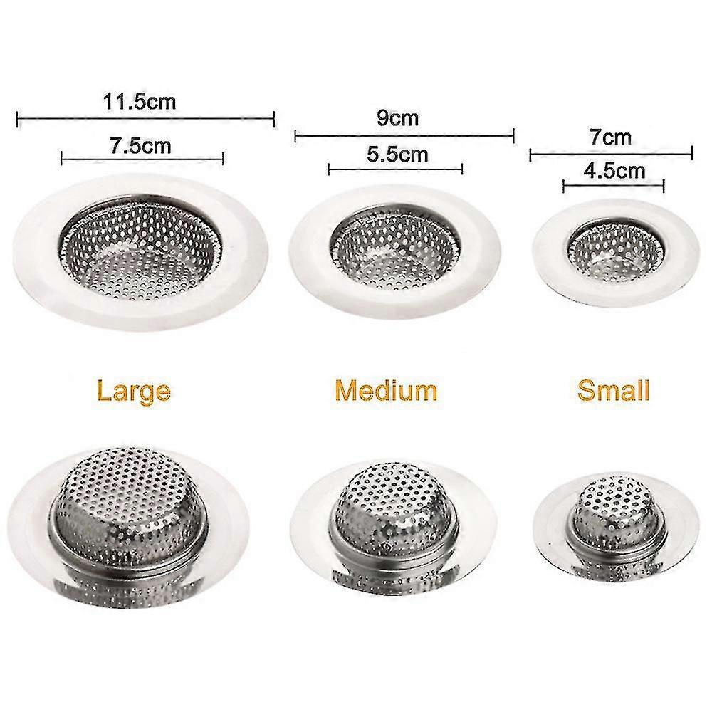 Bran Drain Sieve 2 Set, Stainless Steel Kitchen Sink Shower Bathtub ...