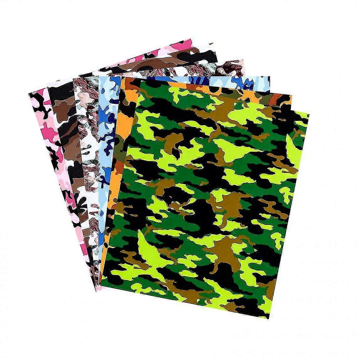Sheets Camouflage Heat Transfer Vinyl Camo Pattern Heat Press Vinyl ...