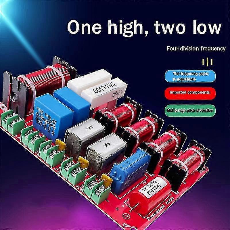 4 Way Audio Frequency Divider Treble+Double Alto+Bass Speakers Divider ...