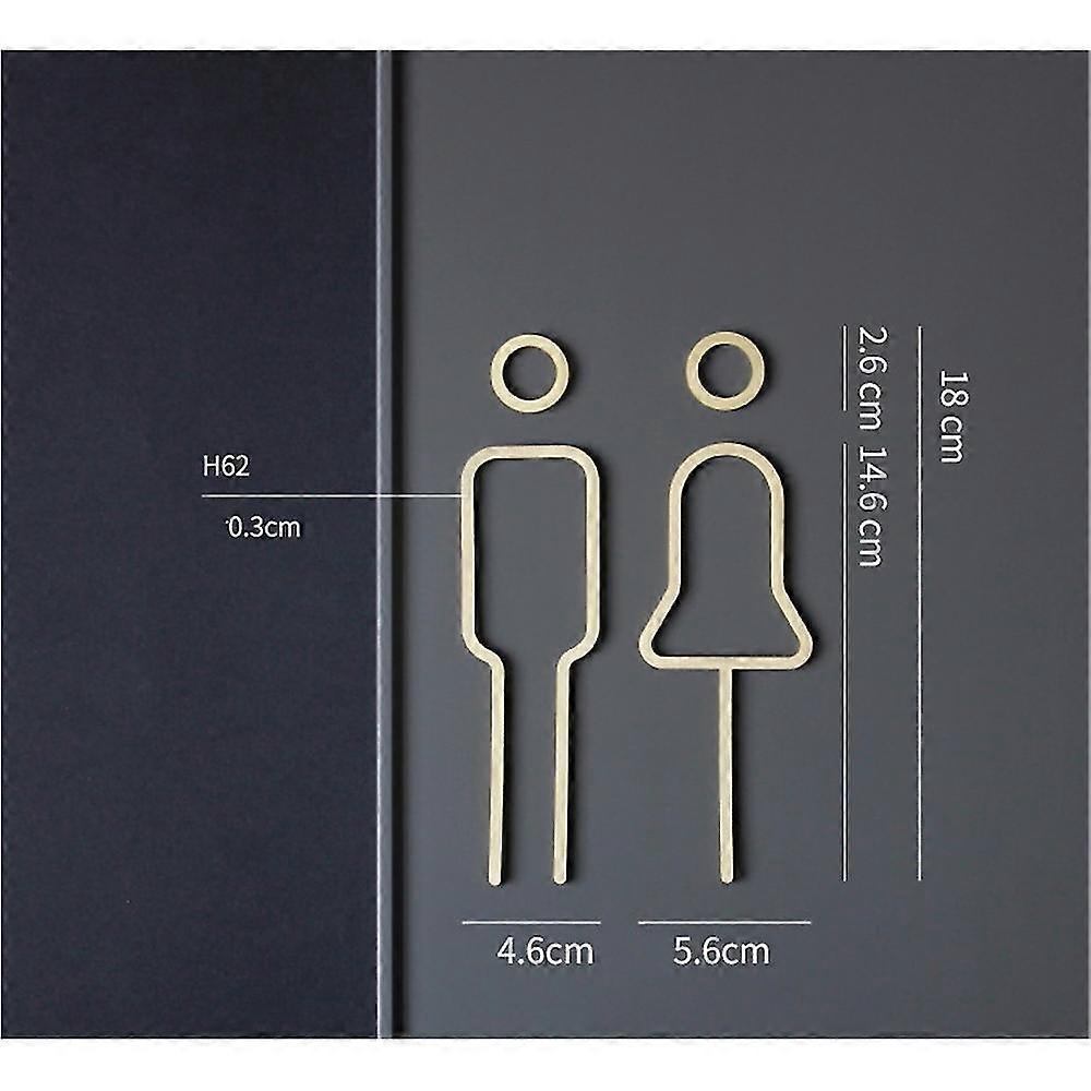 Man Woman Metal Wall Sign Plate Toilet Doorplate Wash Room Label Wc ...