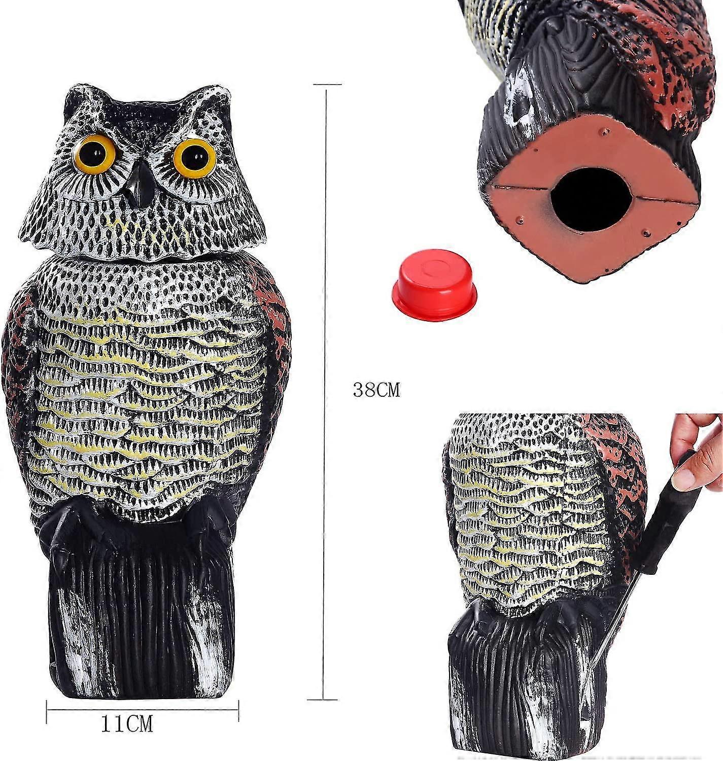 Owl With 360 Rotating Head Scare Birds/pigeon/seagull/crow Plastic ...