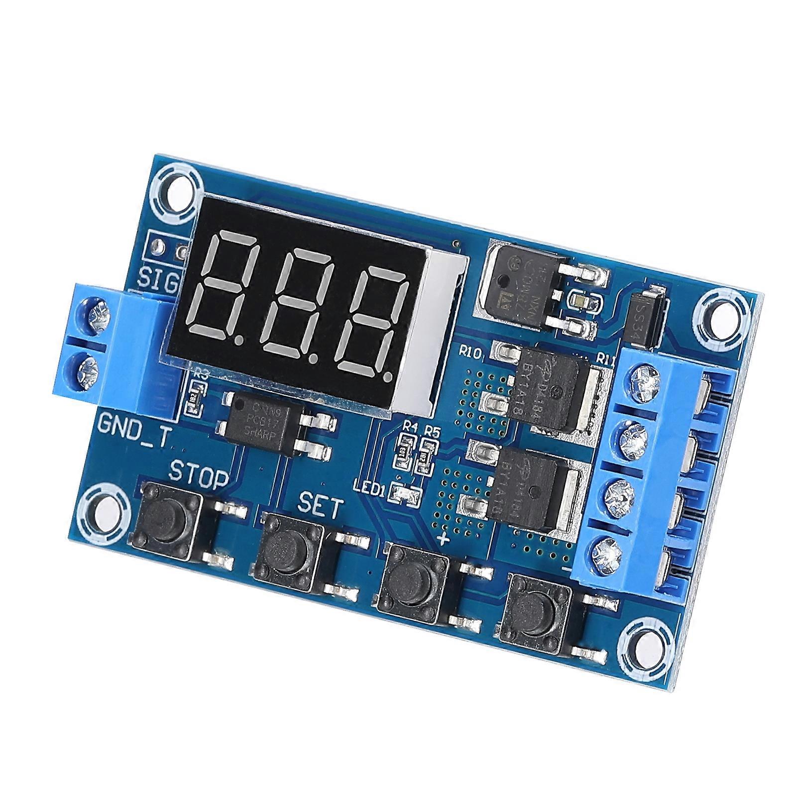 5-36V Input Dual MOS LED Digital Time Delay Relay Trigger Cycle Timer ...