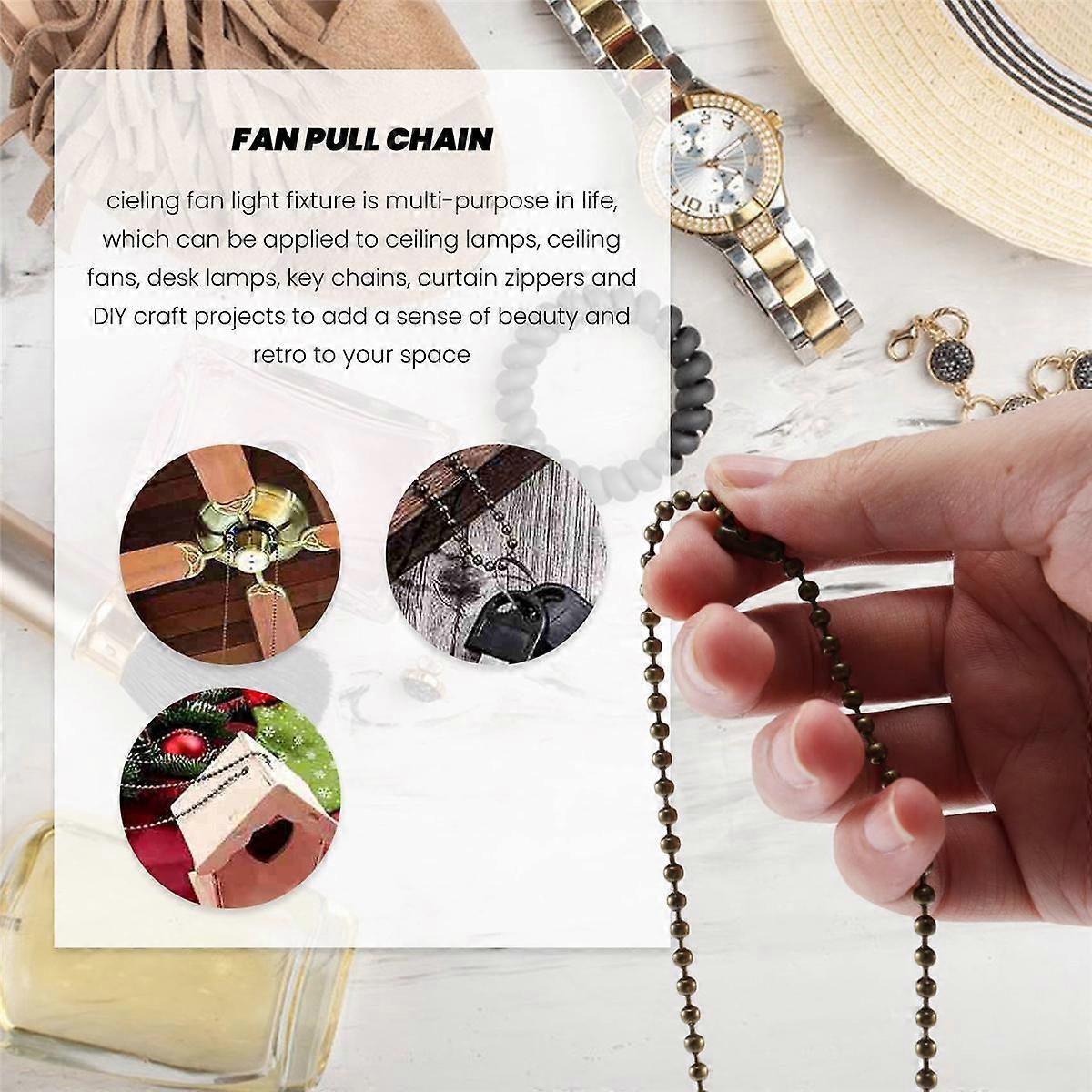12 Pieces Ceiling Fan Pull Chain Extender Bronze Fan Chain Extension 12 ...