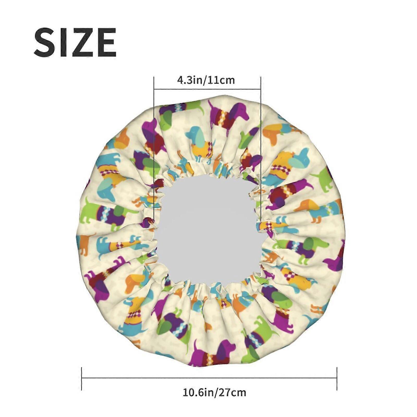 Dachshund Dog Shower Cap For Women Girls Adjustable Double Layers ...