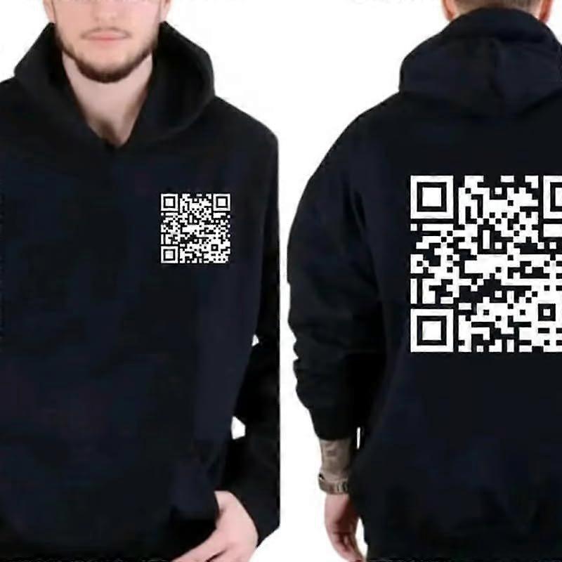 F**k You QR Code Hoodie, Unisex Men Women QR Scan Code Joke Funny ...