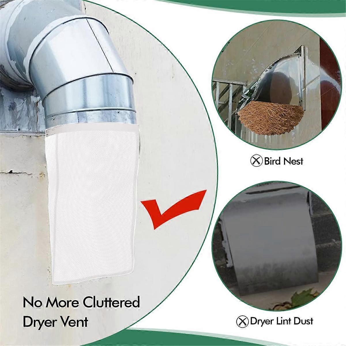 4Pack Dryer Vent Lint Bags Lint Traps Lint Dust Bag for Outdoor Dryer ...