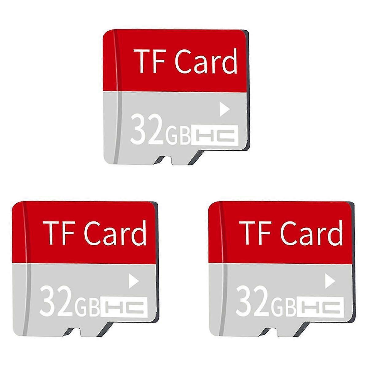 3x Tf Card 32gb 12m-80m Tf Memory Card For Camera Sports Dv Driving ...