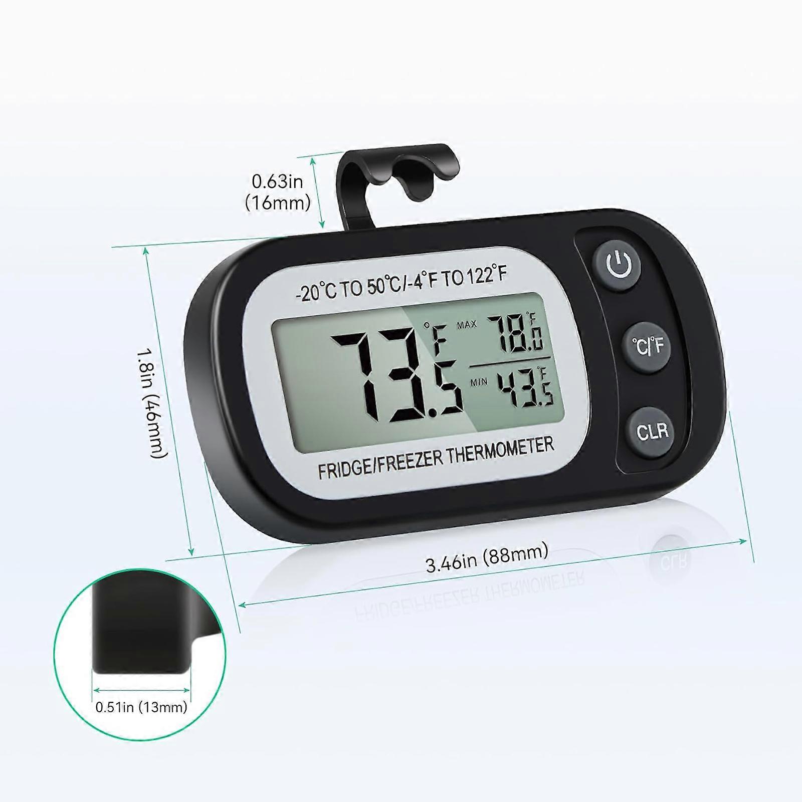 Digital Frigerator Thermometer, Waterproof Fridge and Freezer ...