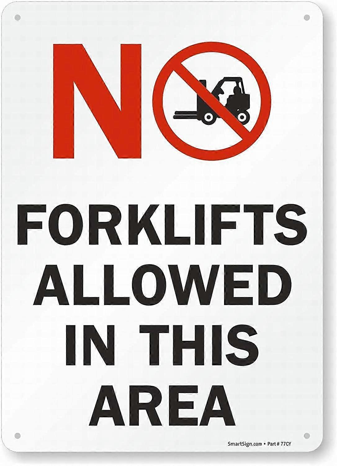 Safety Sign 8x12 Danger Sign No Forklifts Allowed in This Area Wall Art ...