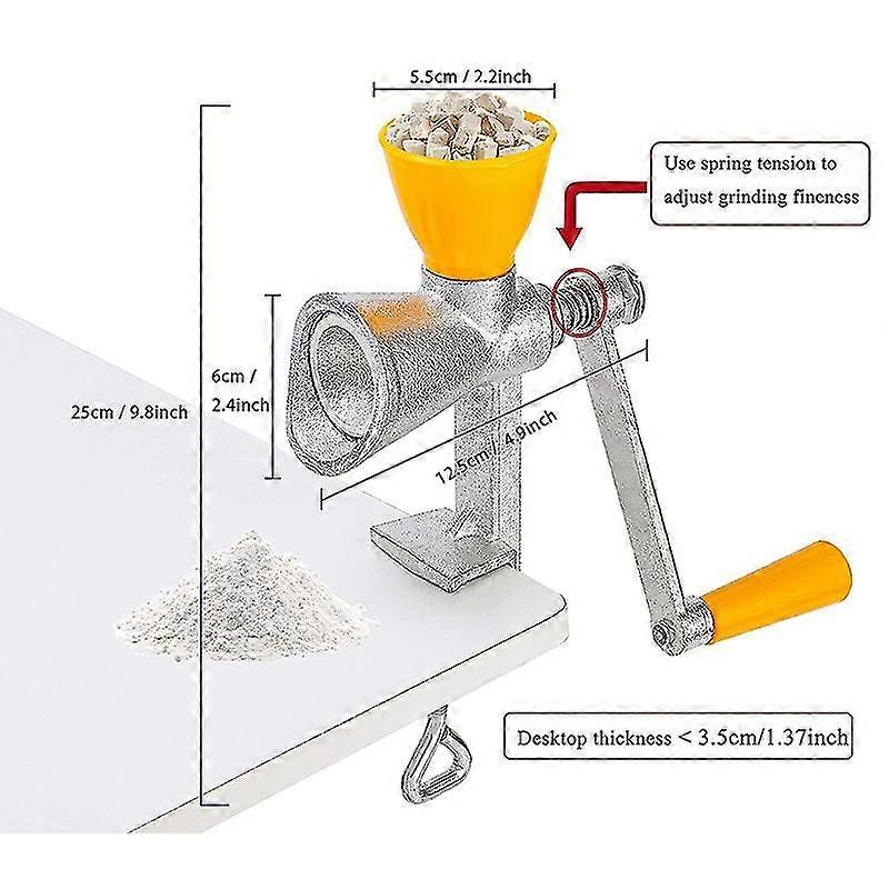 Cast Iron Hand Grinder Manual Poppy Seed Mill Spice Grinder Small Grain ...
