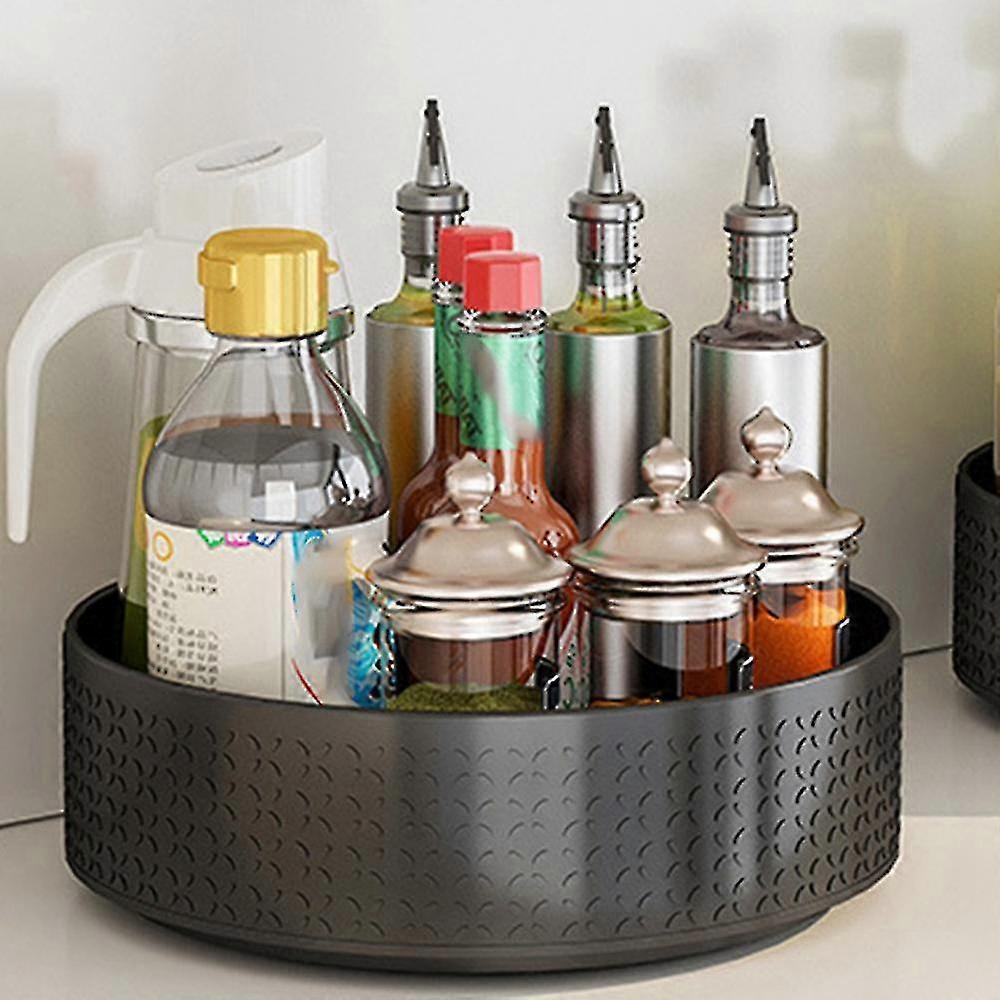 Kitchen condiment storage rack can rotate the countertop corner to put ...