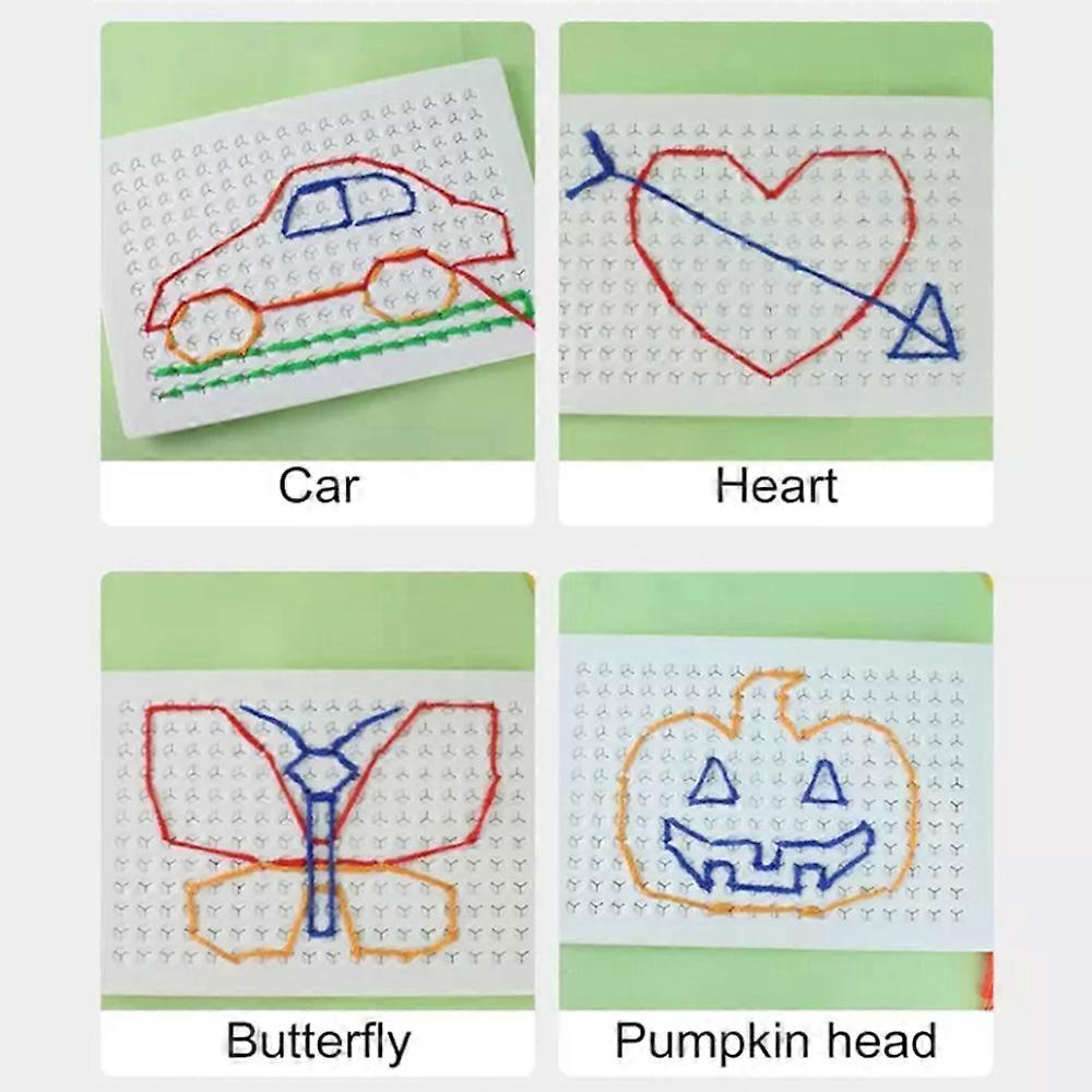 Thread Board for Kids, Sensory Thread Board, Threading Stitch Board for ...