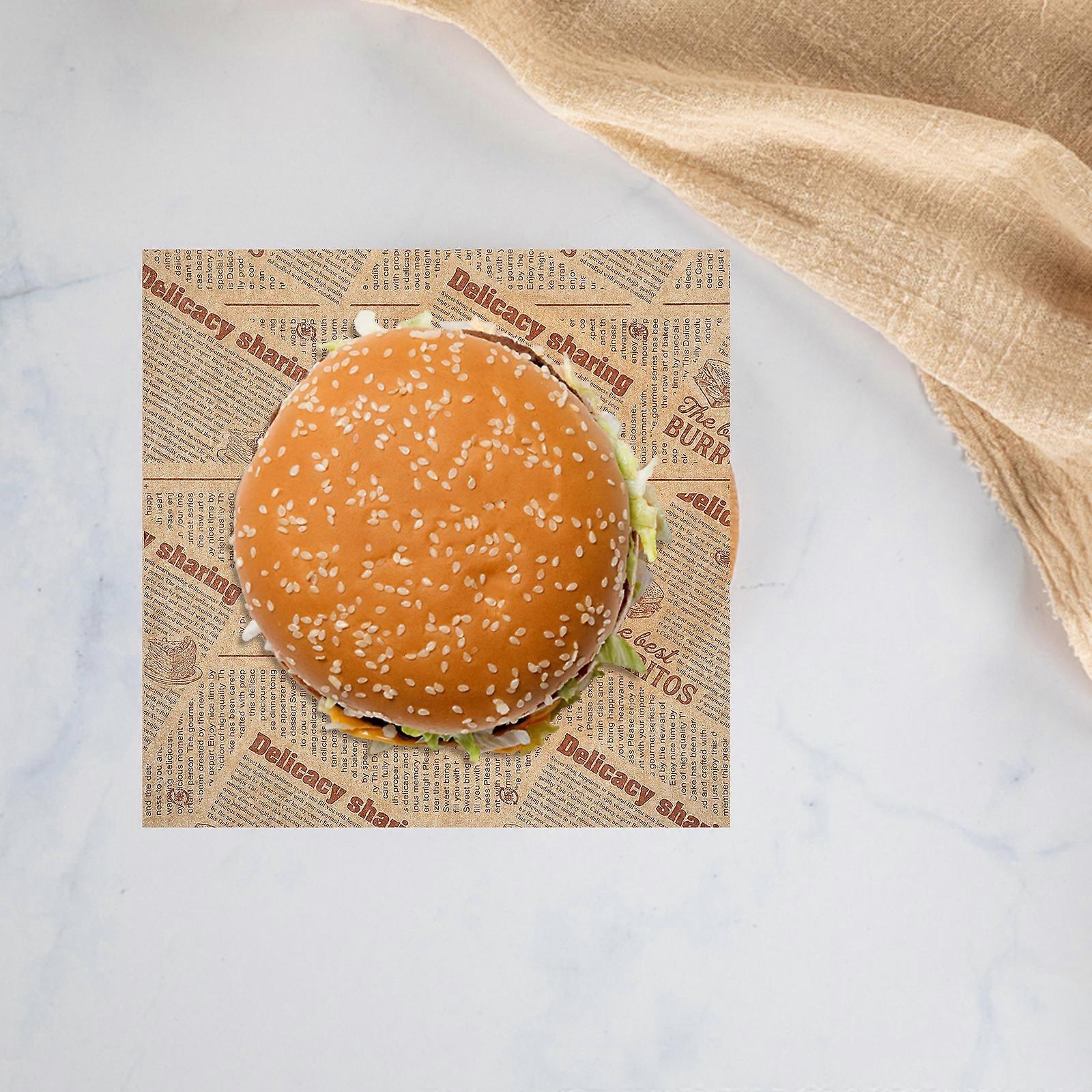 100 Pcs Cookie Wrappers Paper Bags Lunch Wraps Packing Deli Packing ...