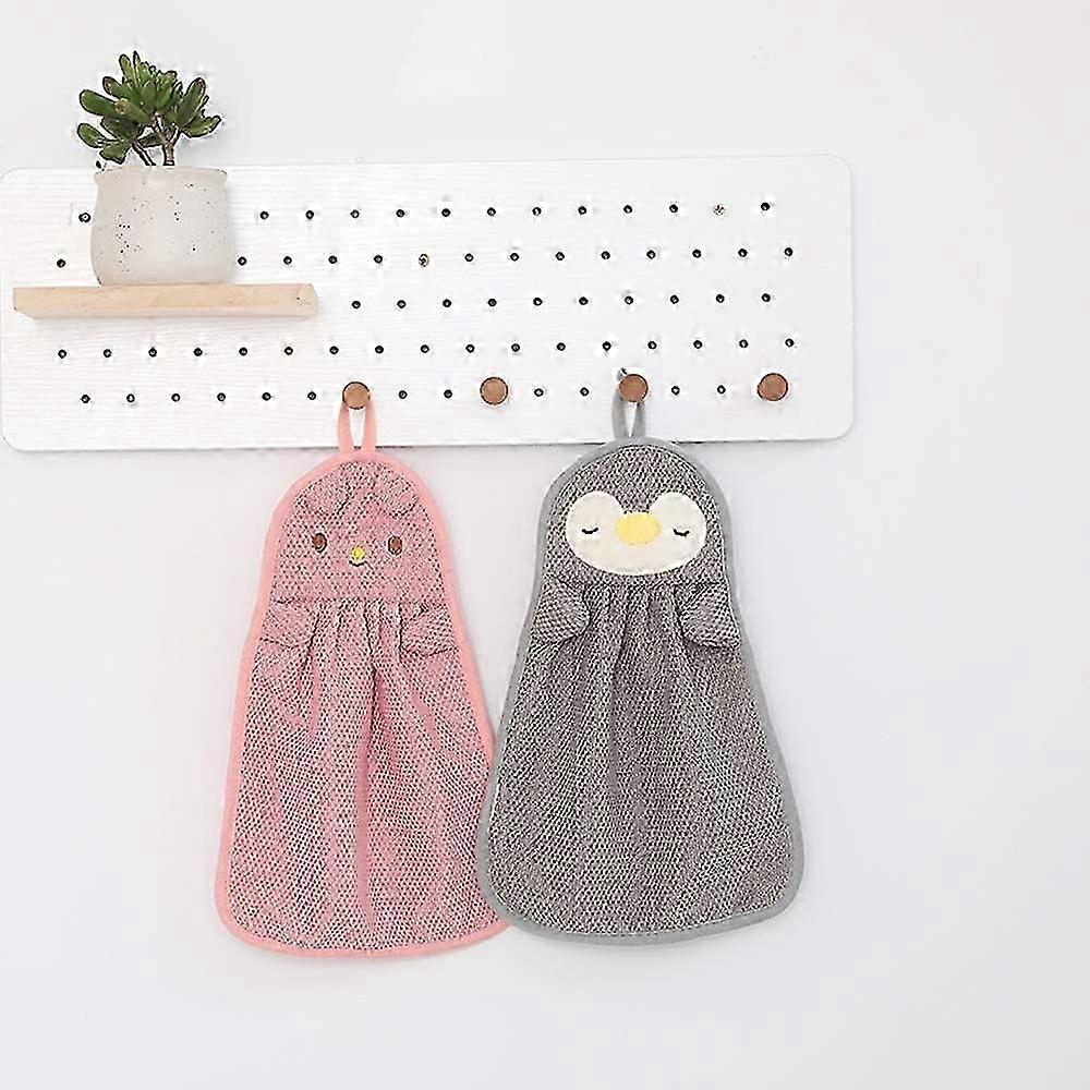 6 Pack Cute Animal Shaped Hand Towels Absorbent Hanging Kitchen ...