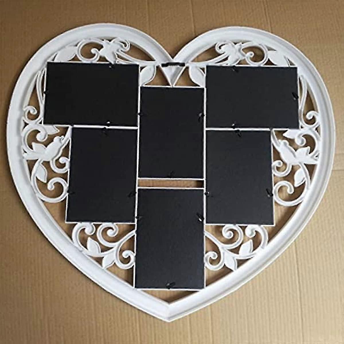 Youyijia Heart Shape Photo Frame 6 Photos 3d Large Hanging Heart Shape ...