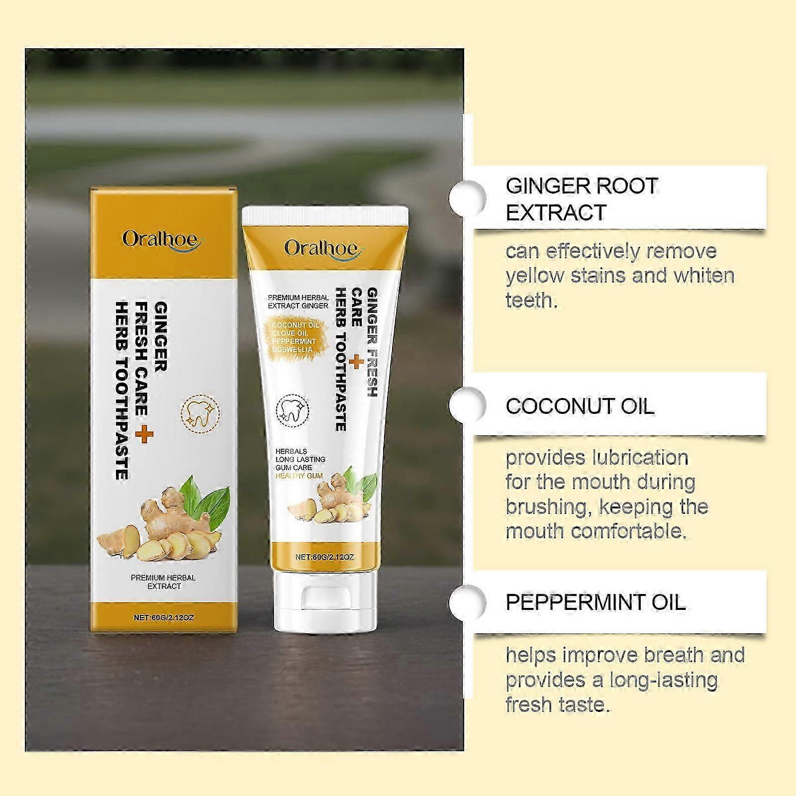 Ginger Herbal Toothpaste, Ginger Fresh Care Herbal Toothpaste, Ginger ...