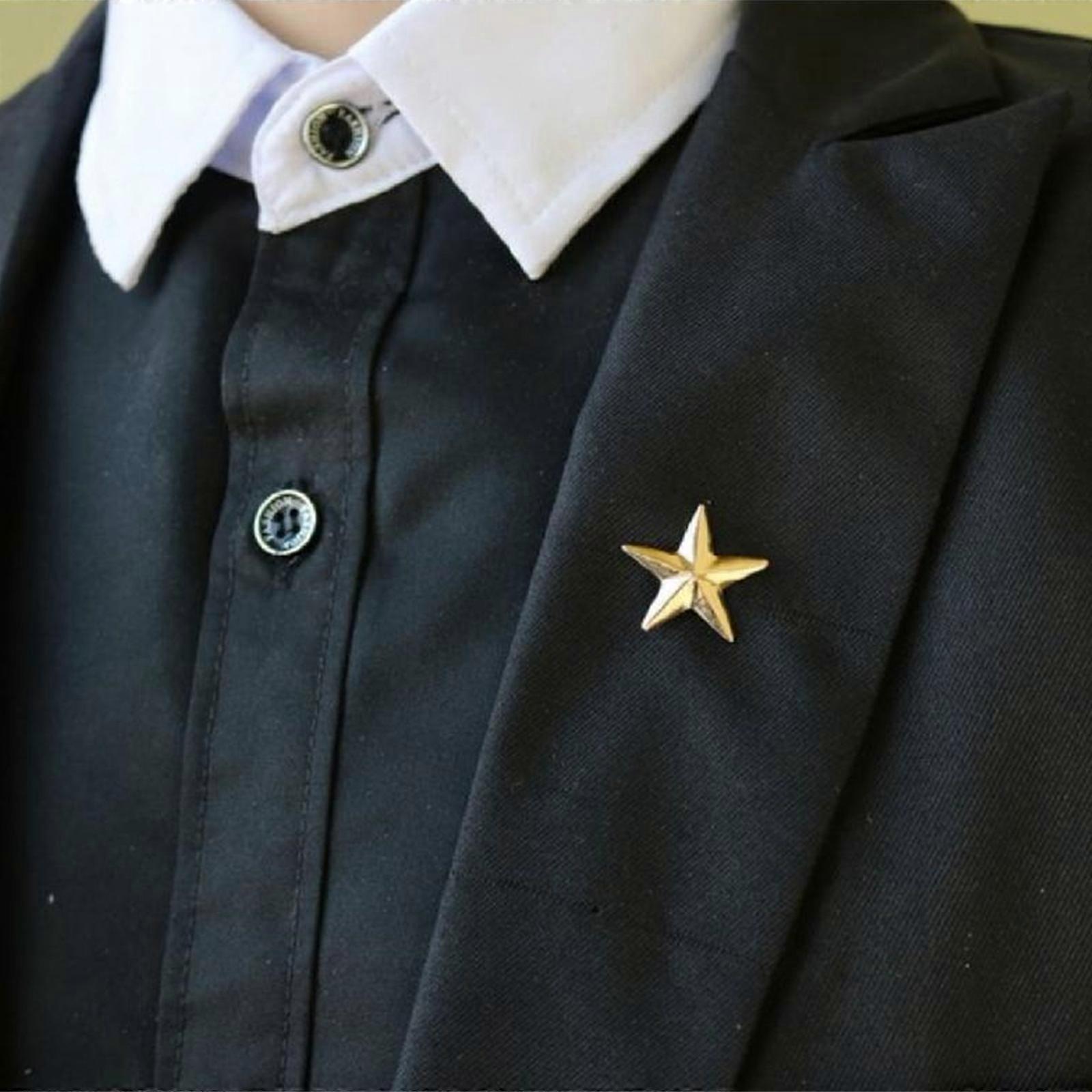Fashion Men Retro Star Brooch Pins Collar Suit Stick Breastpin Pin ...