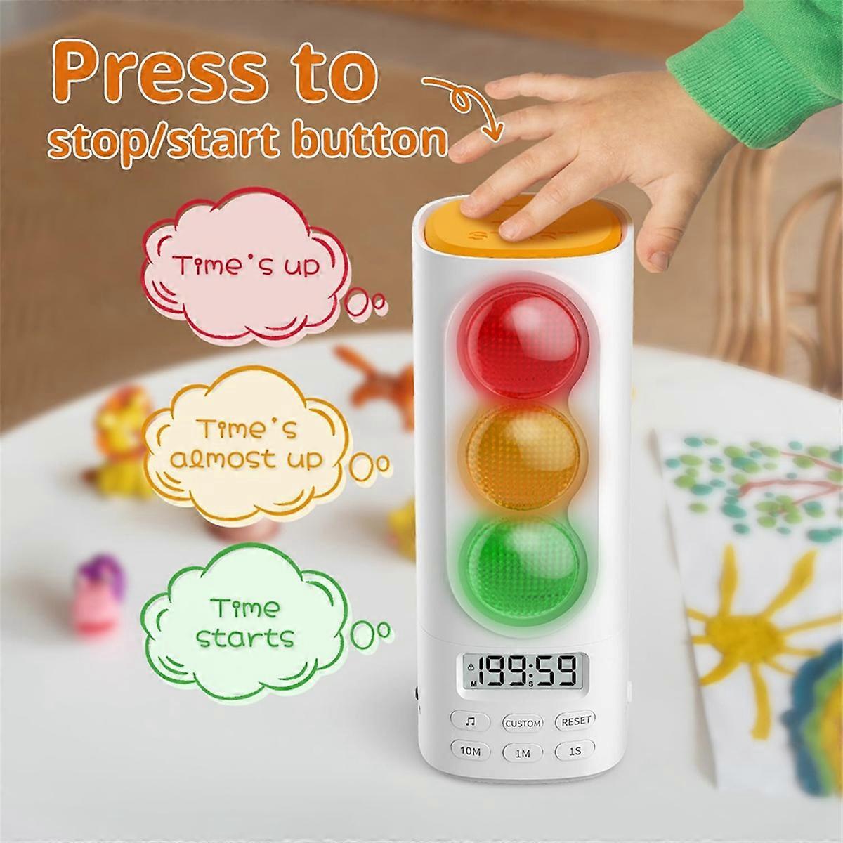 Traffic Light Visual Audio Digital Timer, LCD Display Volume Adjustment ...