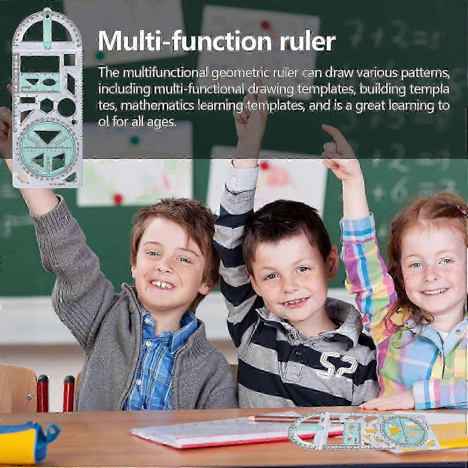 Geometric Ruler,Multifunctional Ruler, Creative Math Learning Aids ...