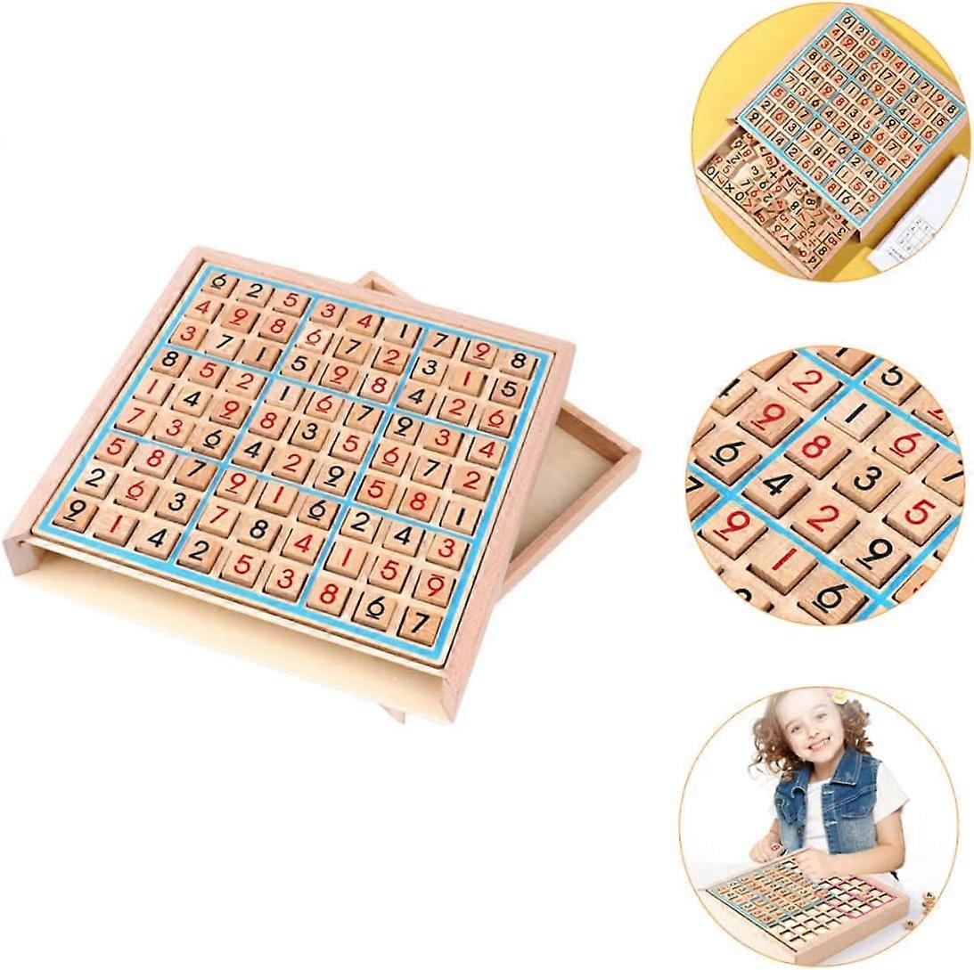 Wooden Sudoku Arithmetic Toy for Kids - Educational Math Puzzle Board ...