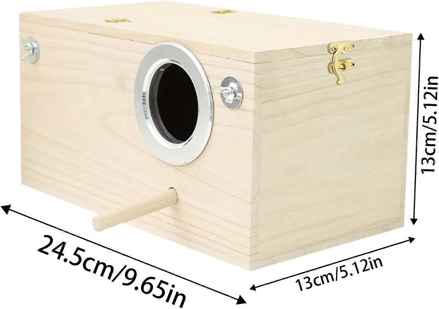 Nesting Box - Wooden Bird Nesting House for Lovebirds and Small Birds ...