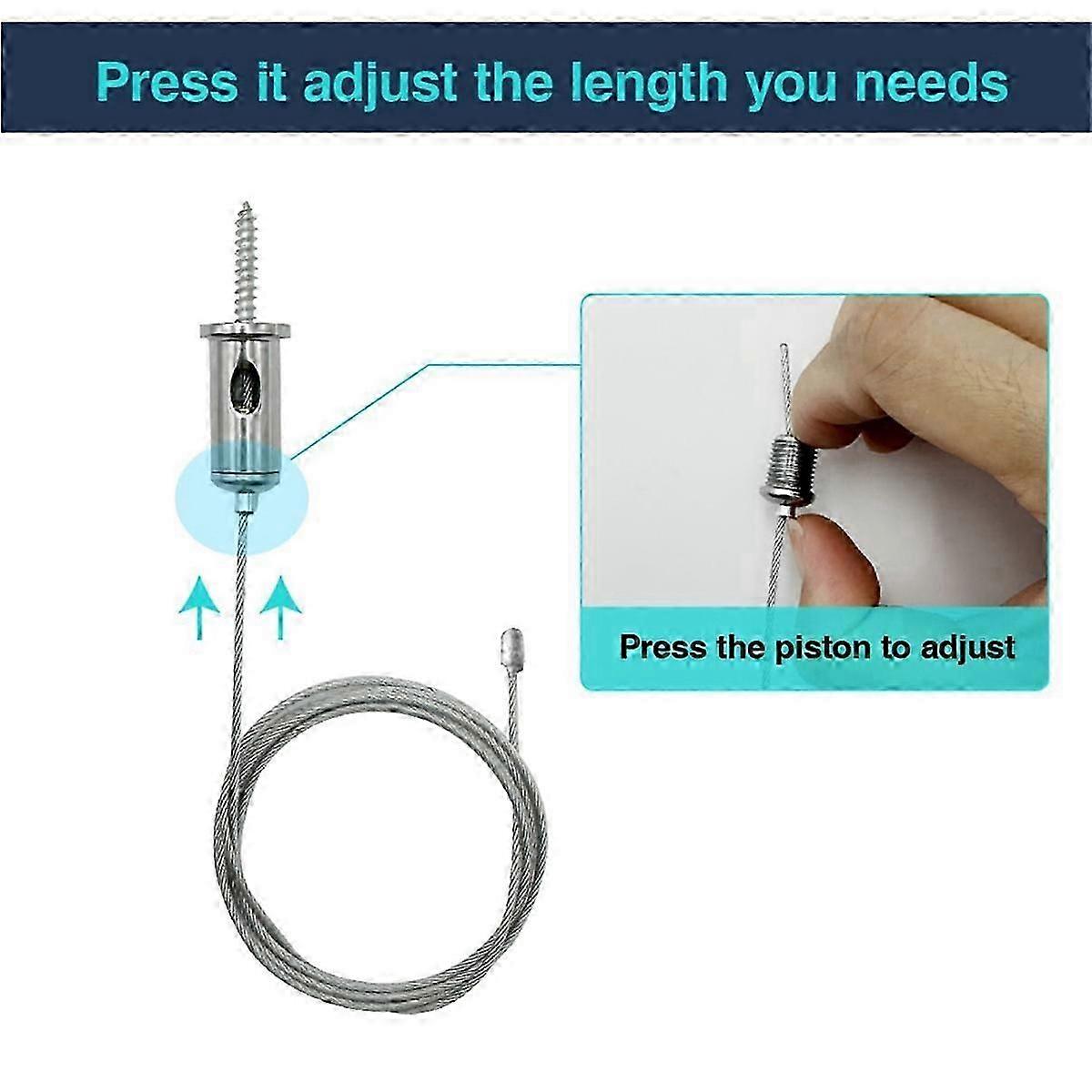 12 Sets Hexagon Garage Suspension Cables Kit Steel Hanging Chains ...