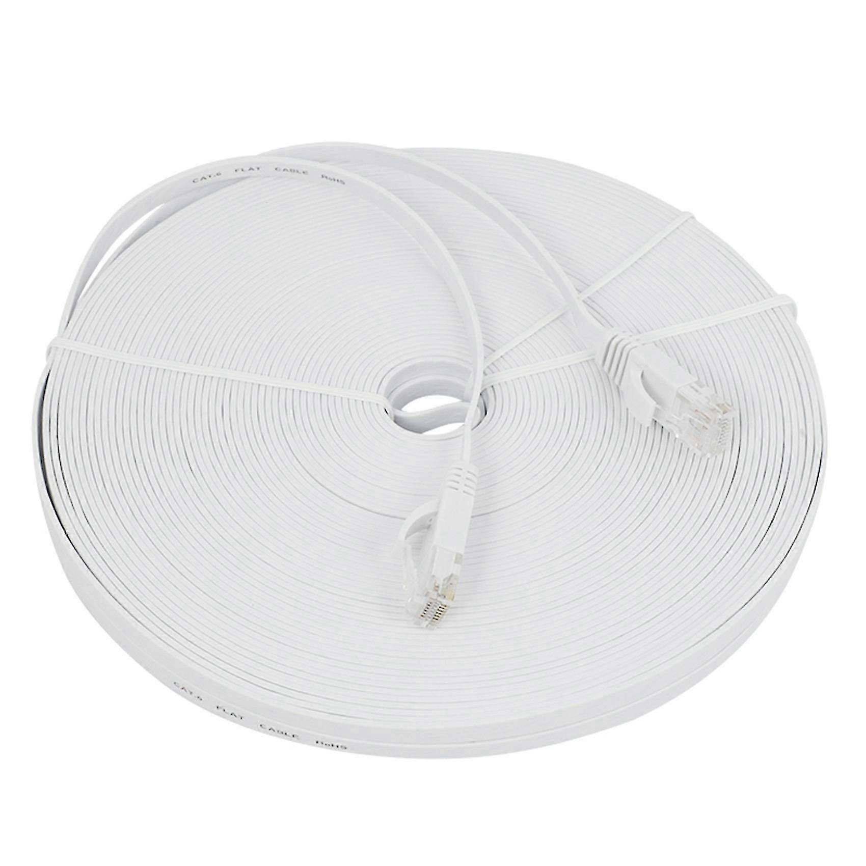 Cat 6 Ethernet Cable 100 Ft (30 Meters) Flat Slim Long Internet Network ...