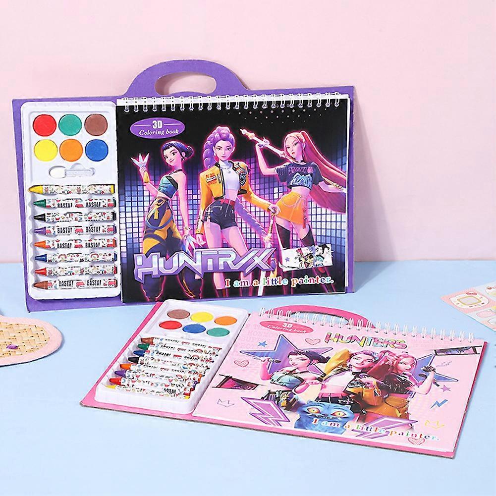 KPOP Demon Hunter Children's Drawing Book Portable Coloring Art Book ...