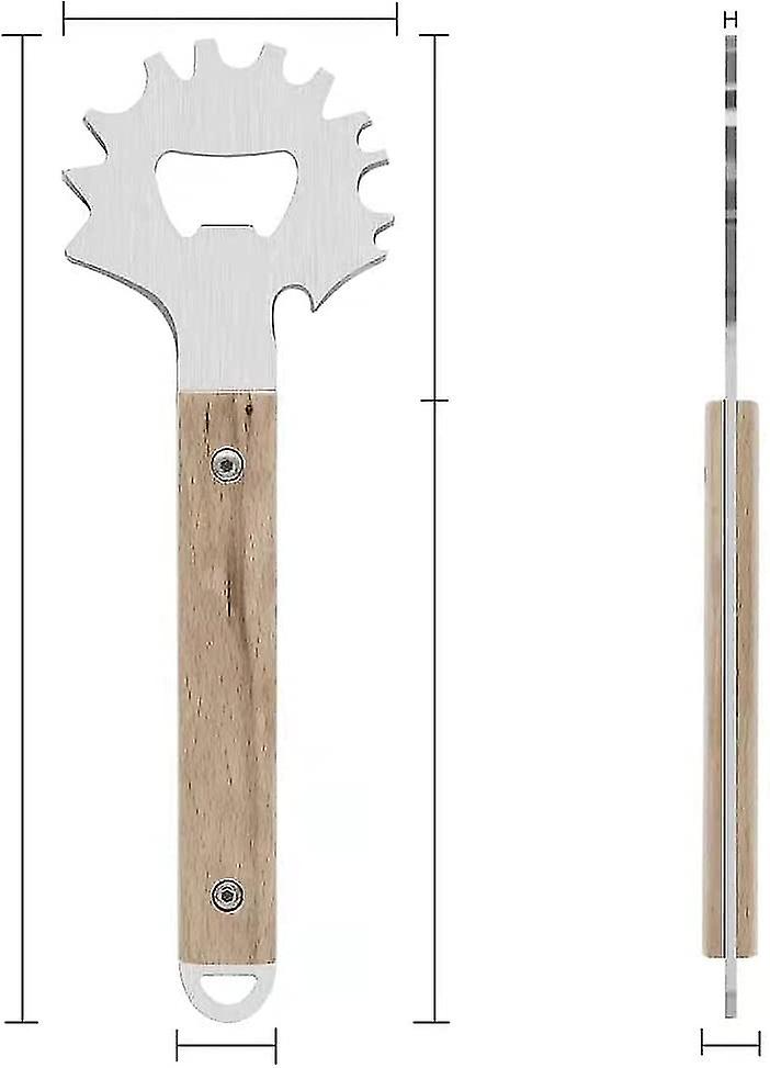 Bbq Grill Grill Scraper - Stainless Steel Scraper With Corkscrew Wooden ...
