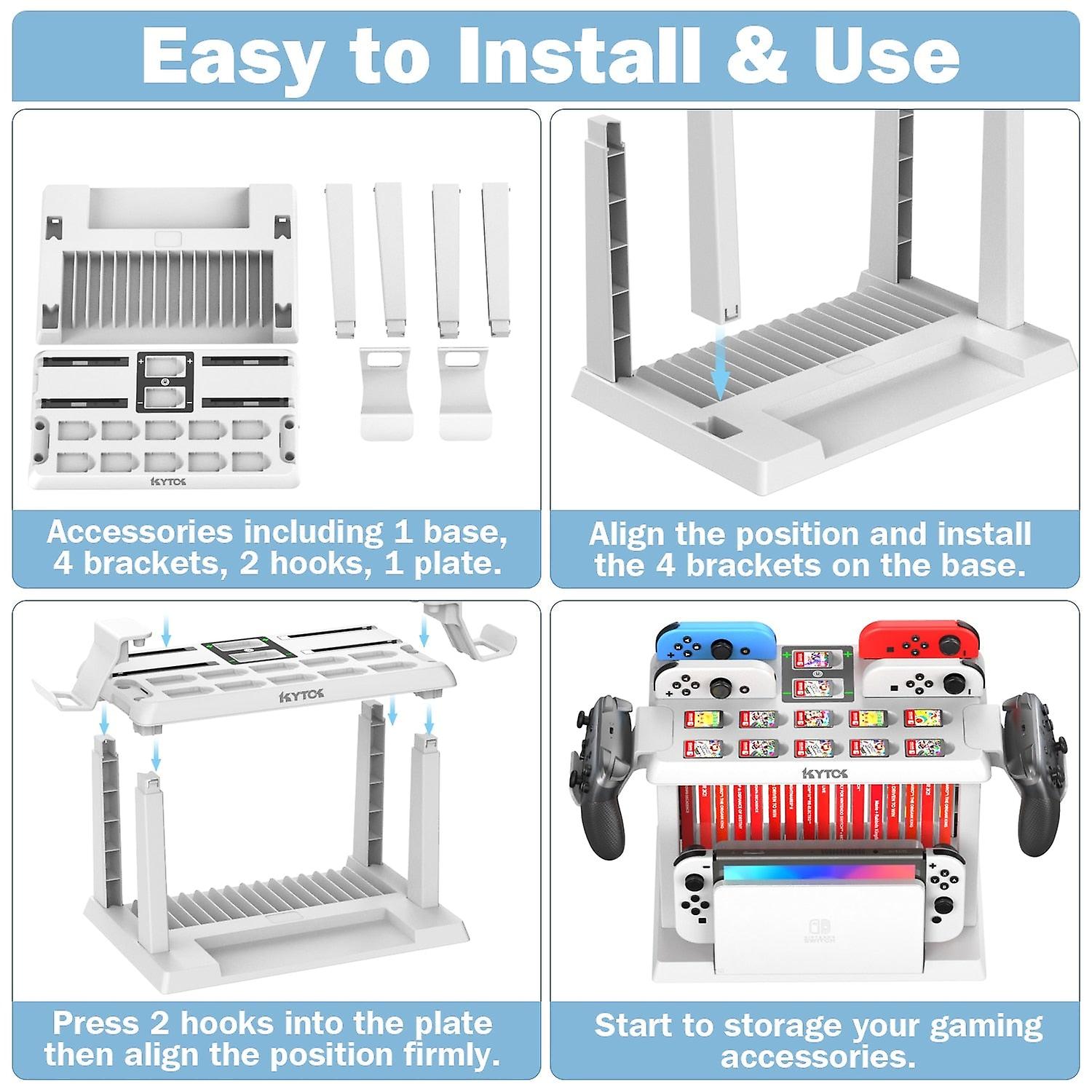 For Switch Joycon Charger Switch Game Storage Tower Pro Controller ...