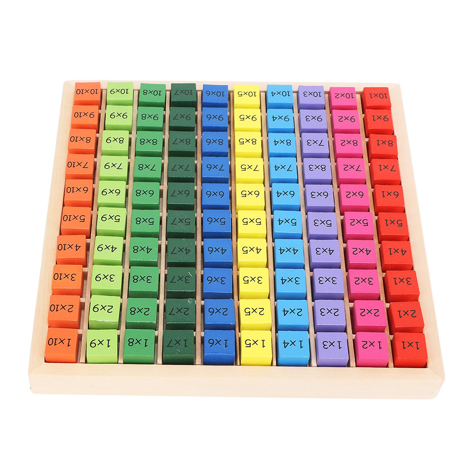 Wooden Math Multiplication Board Improve Intelligent Colorful ...