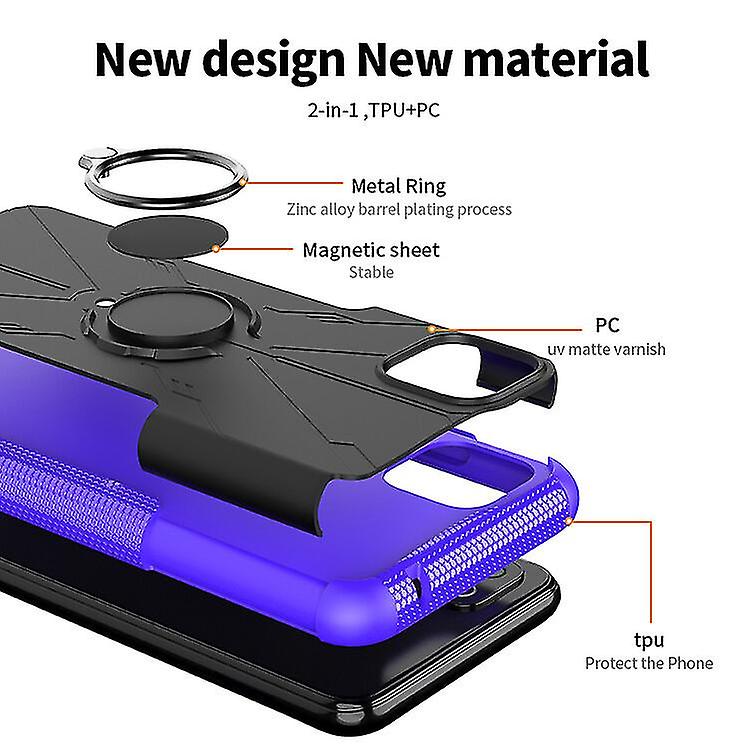 Mech-style Phone Case With Bear Design And Ring Holder | Rich Colors ...