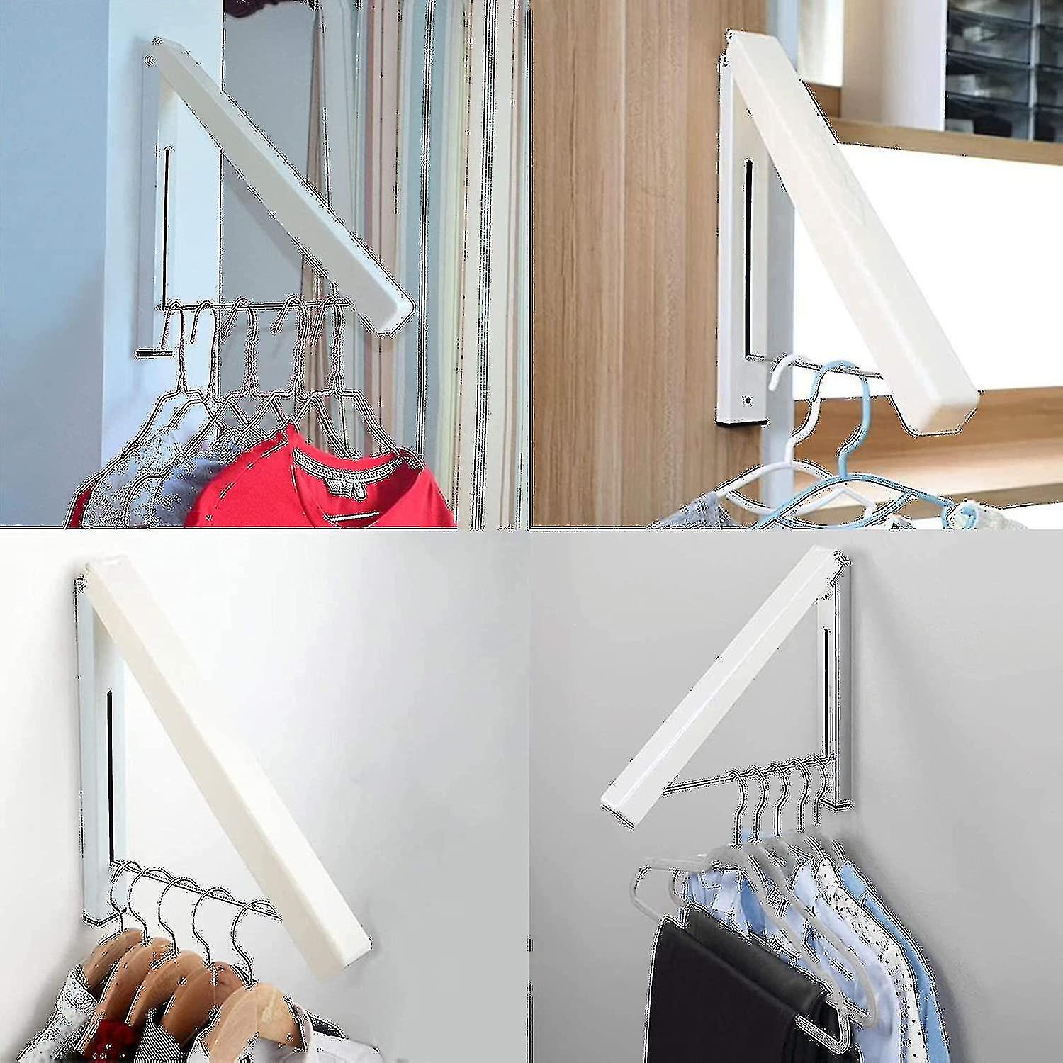Outdoor Foldable Clothes Hooks Foldable Wall Mounted Clothes Rail ...