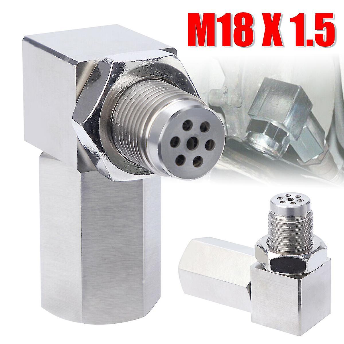 Stainless Steel Oxygen O2 Sensor Cel Eliminator Light 90? Adapter Mini ...