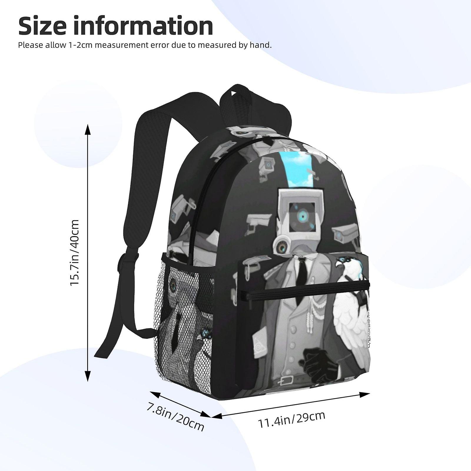 Skibidi Toilet Backpack For Girls Boys, Bookbag School Bag With Large ...