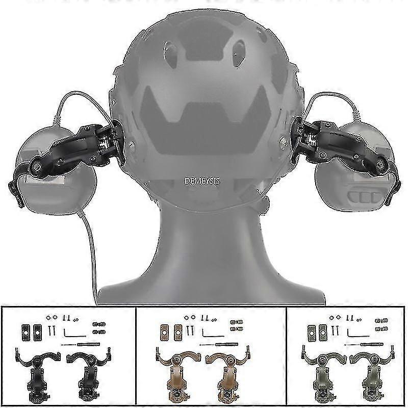 Shooting Headset Bracket Kit Multi-angle Rotation Helmet Rail Adapter ...