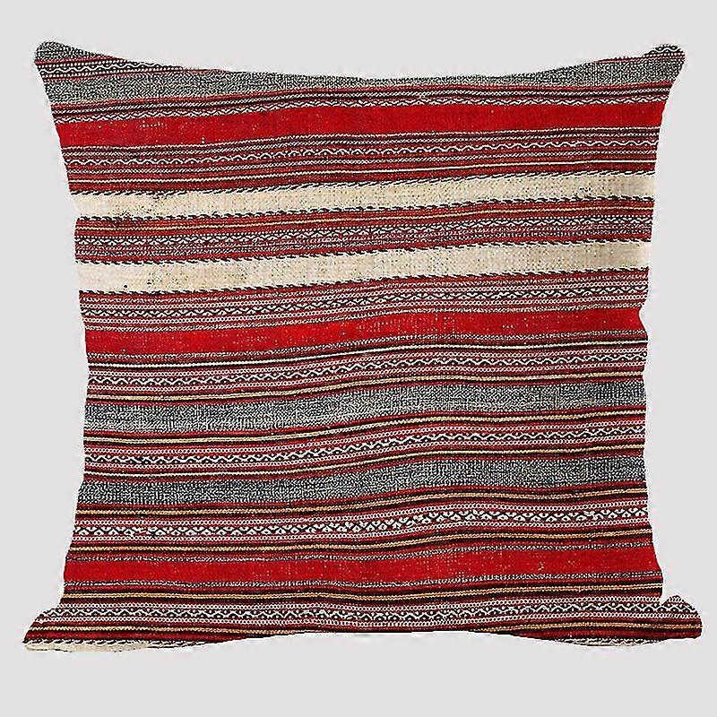 Bohemian Patterns Linen Cushions Case Multicolors Abstract Ethnic ...