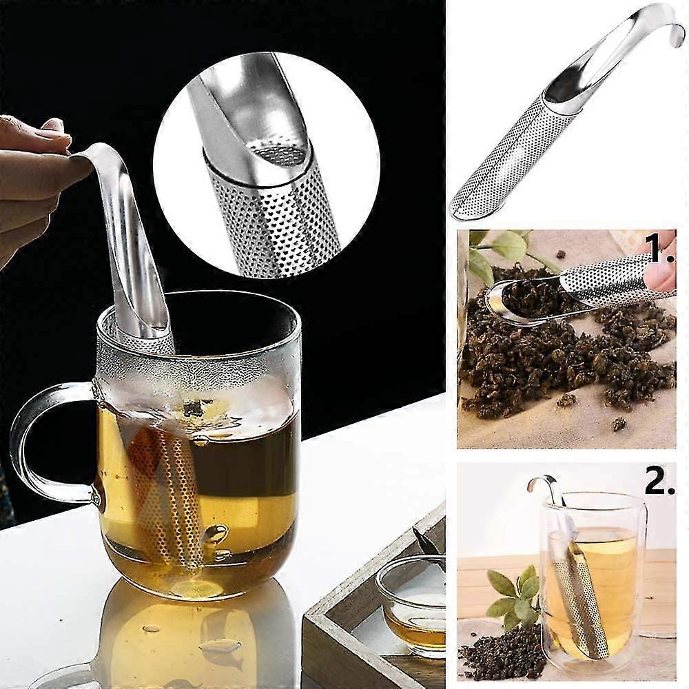 Set of 2 Tea Infuser Tea Pipe Stainless Steel Filter Infuser Tea Filter ...