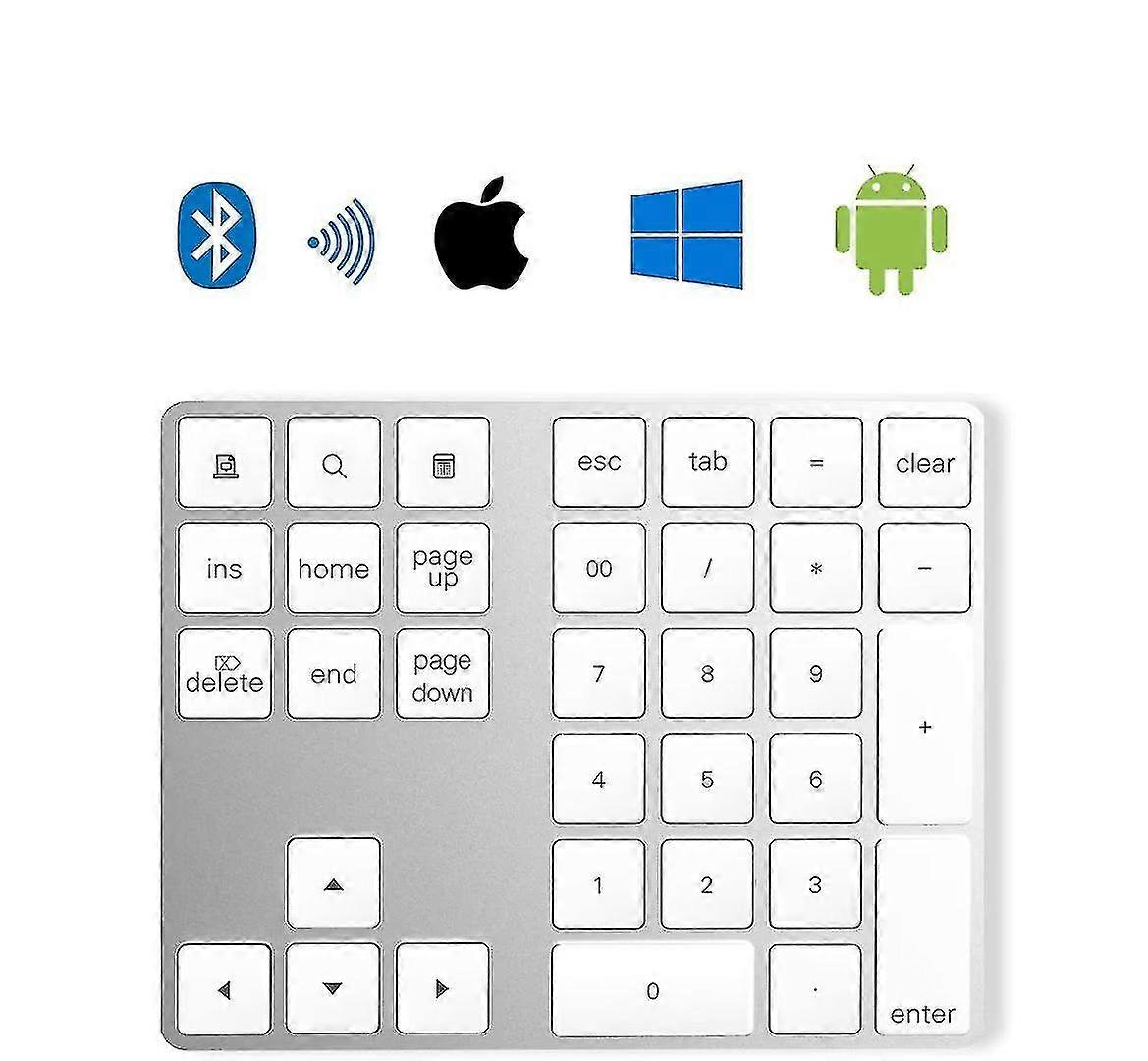 Bluetooth Number Keypad With 34 Keys | Fruugo UK