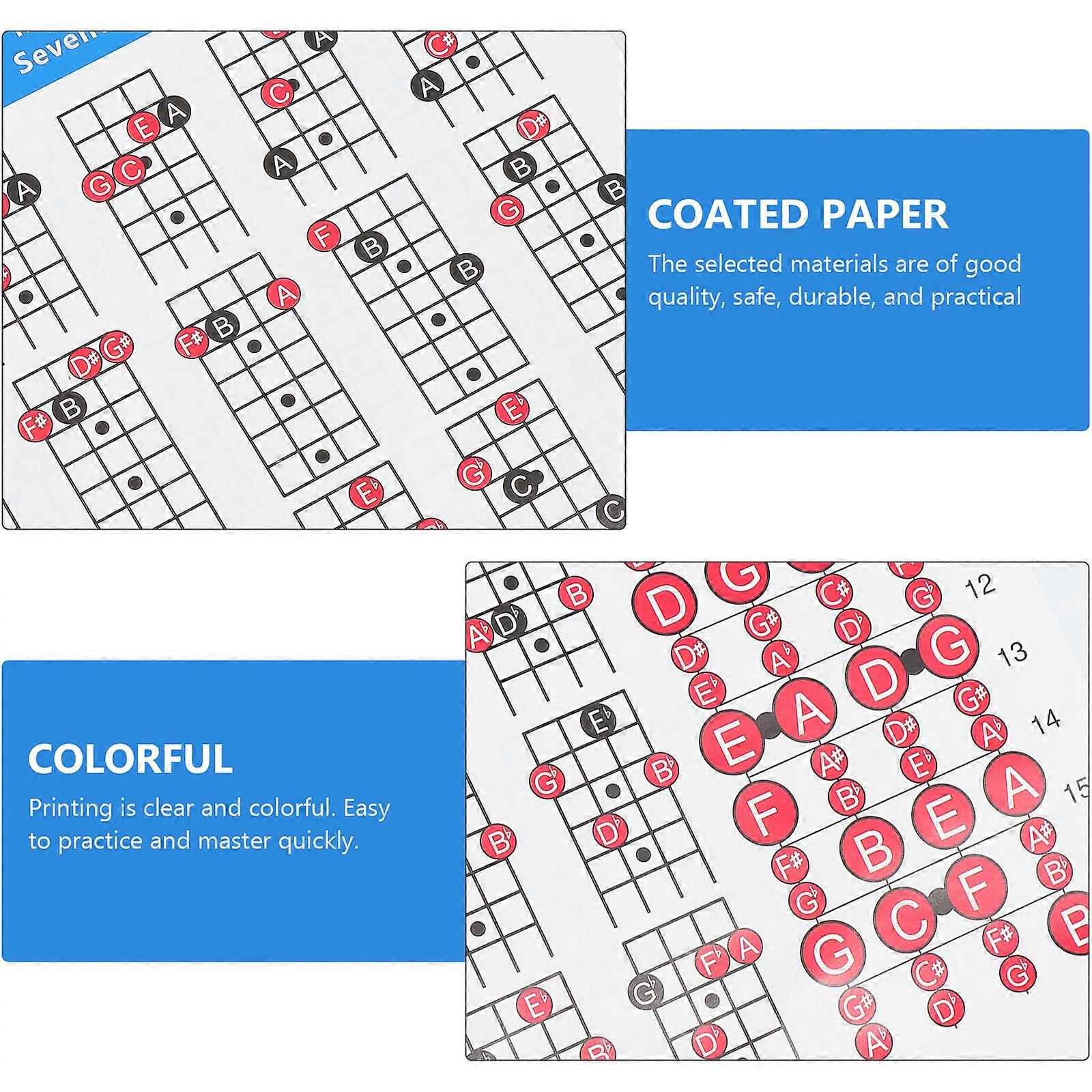 1pc Electric Bass Finger Guide Chart Useful Guitar Chord Chart for ...