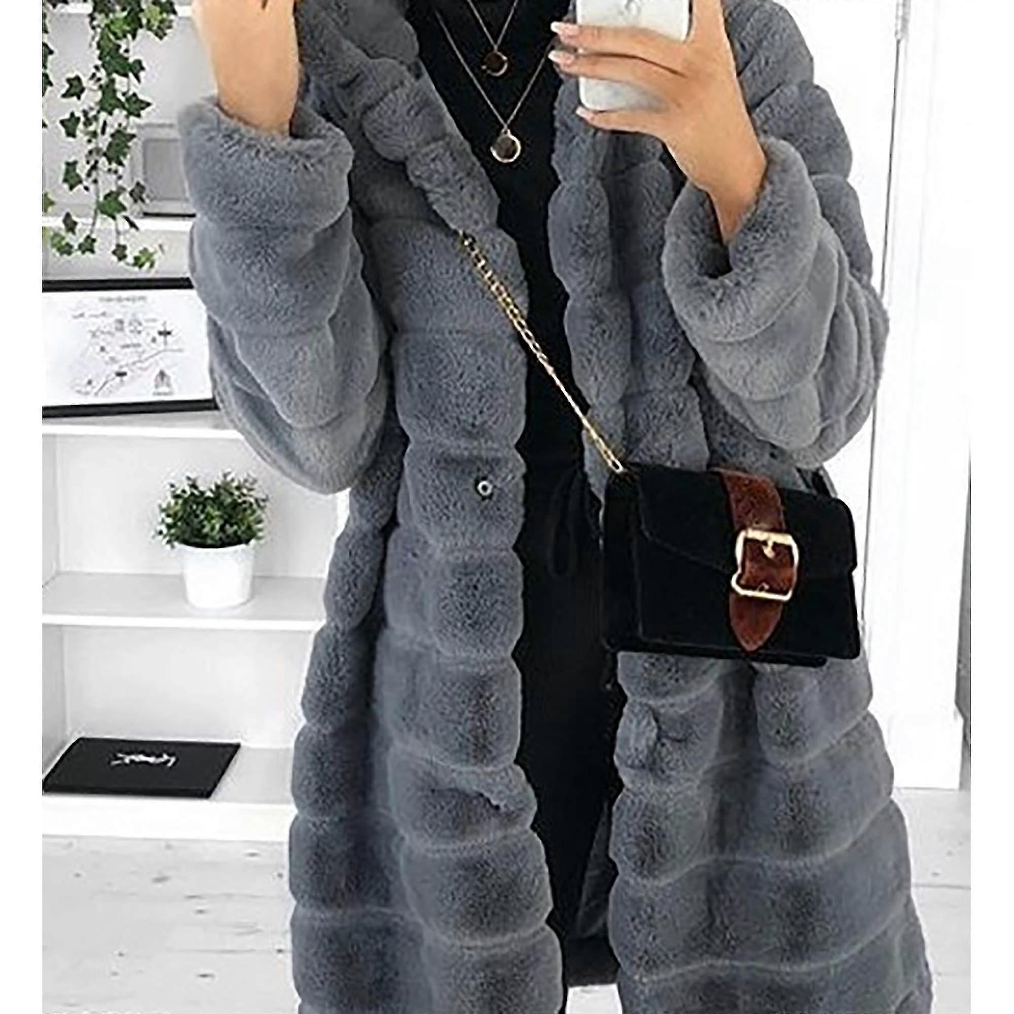 Faux Fur Hooded Jacket Mink Velvet Coat Fuzzy Jacket Faux Mink Fur Warm ...